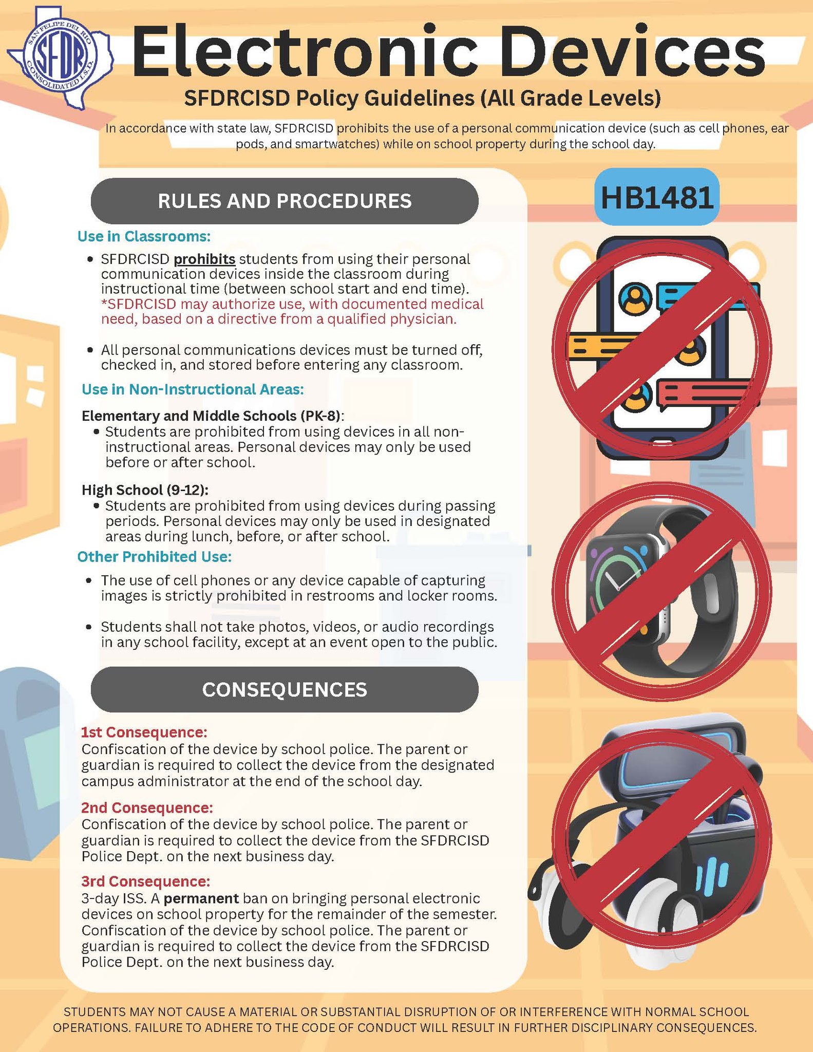 NEWS - SFDRCISD updates student phone, electronic device policy - 830Times